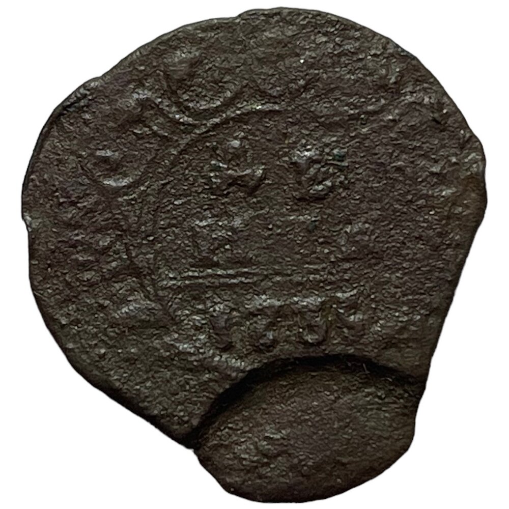 Российская Империя 1 деньга 1735 г. (Брак)