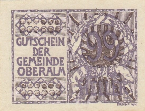 Австрия, Оберальм 99 геллеров 1914-1920 гг. (№1)