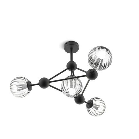 Люстра AURA S1952-4 BK+WT