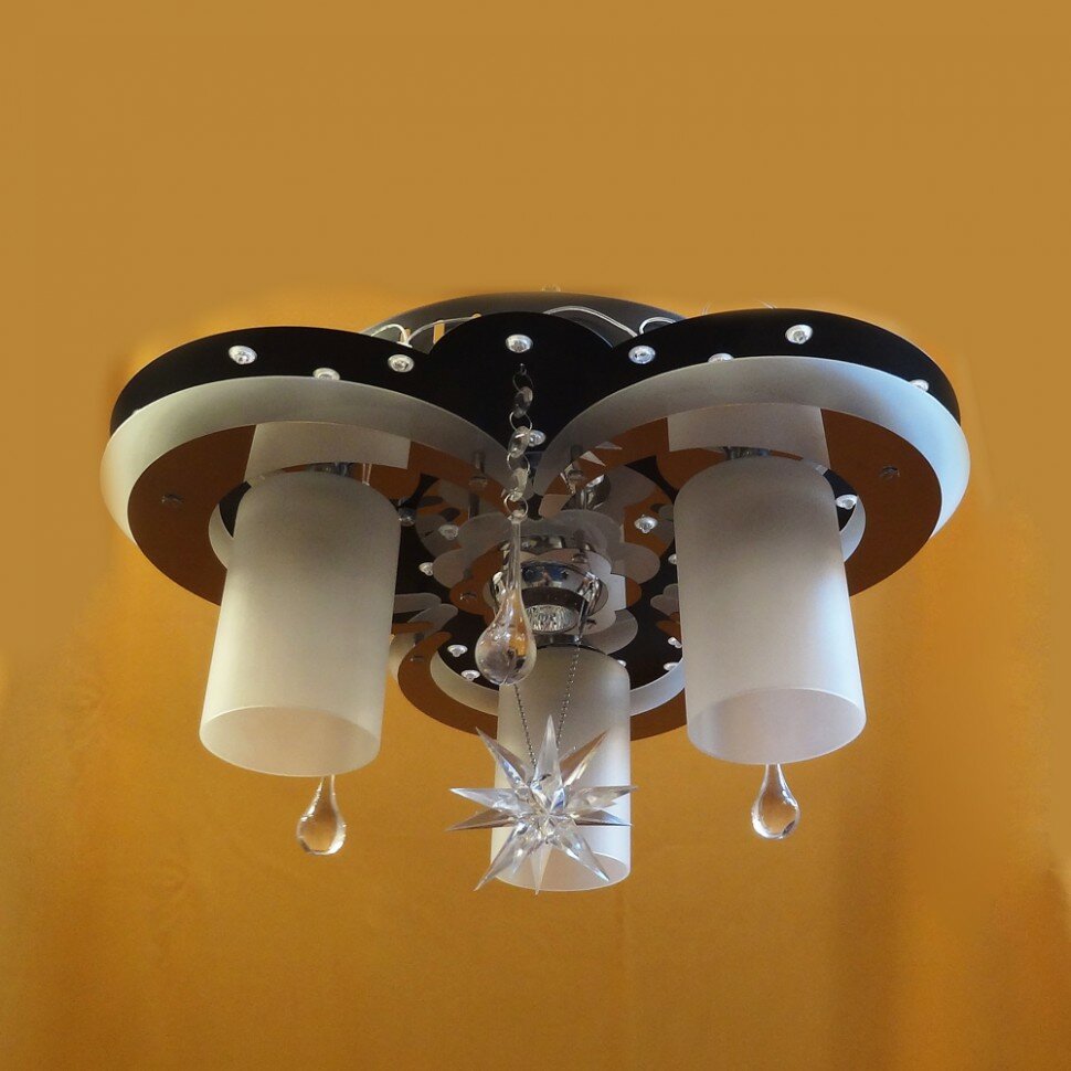 Люстра AURA 5296/3+1 E14 BK+CR