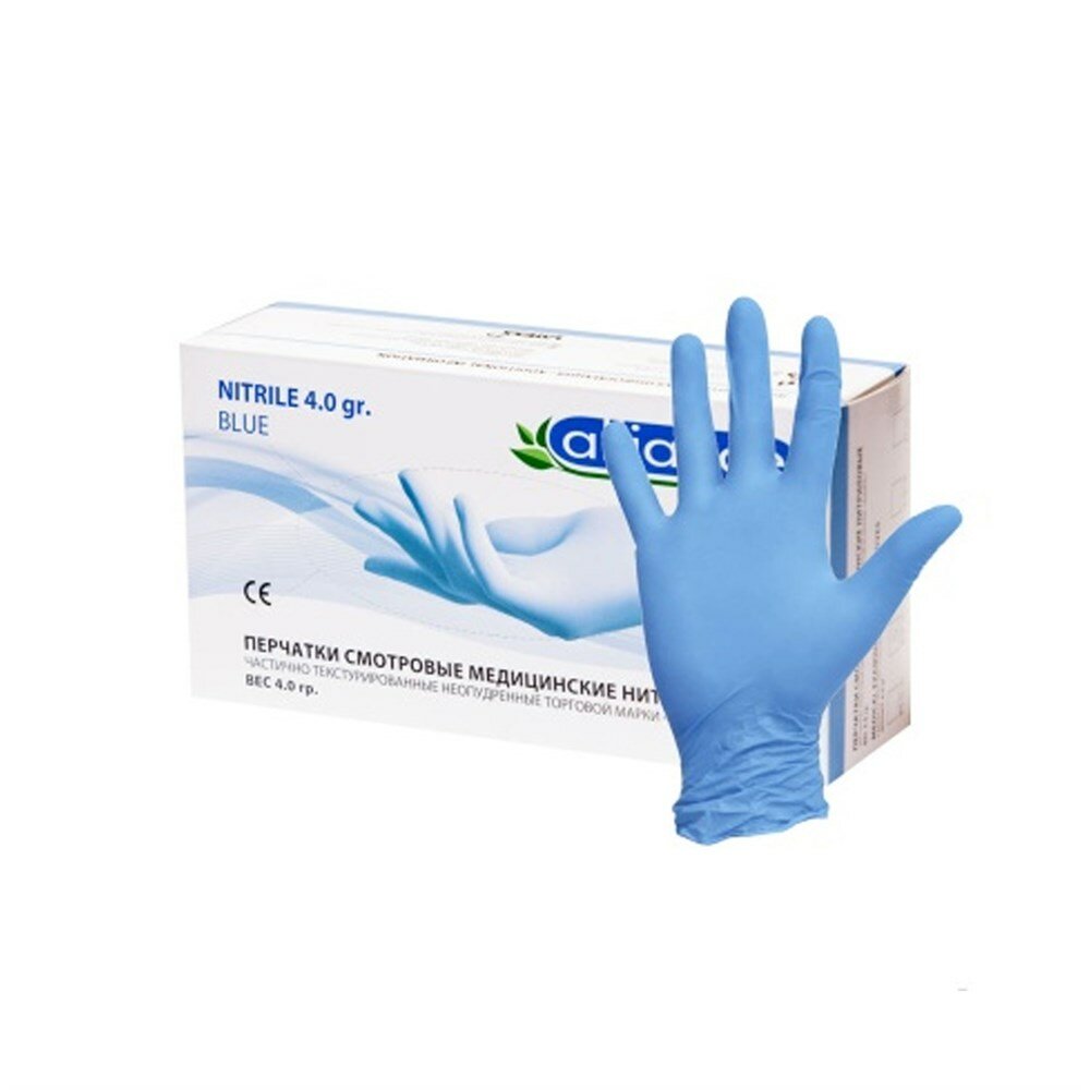 Перчатки нитриловые. Голубые X-Small