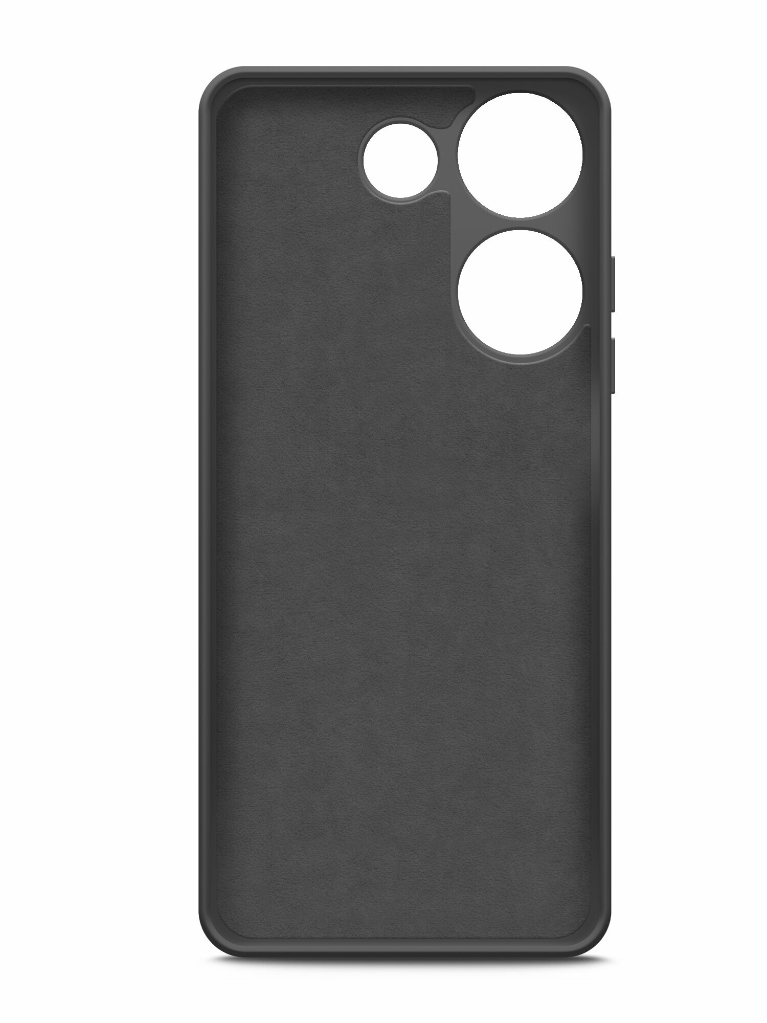 Чехол на Tecno Camon 20/ 20 Pro (4G) (Техно Камон 20/ 20 Про 4г) черный силиконовый с защитной подкладкой из микрофибры Microfiber Case, Miuko