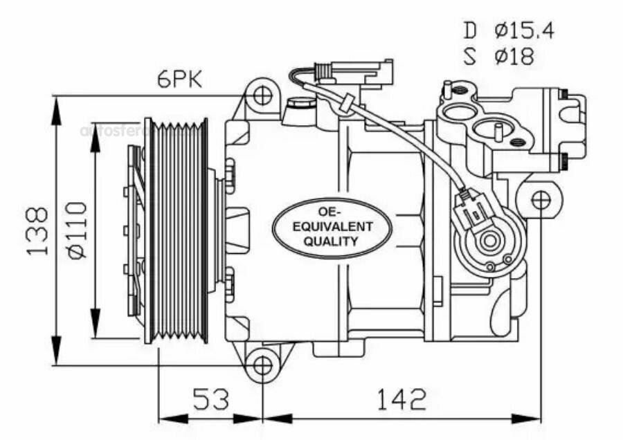 NRF 32463 Компрессор кондиционера BMW 1 1.6 05-