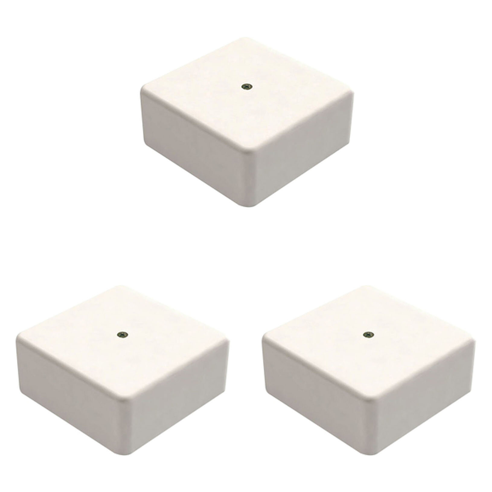 Коробка распределительная (GE41221-01) для кабель-каналов 100х100х44 мм 2 ввода белая IP40 с крышкой с саморезами (3 шт.)