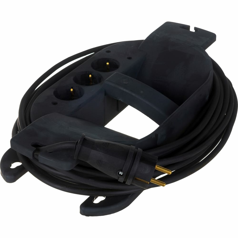 Удлинитель на каучуковой рамке Gigant Professional PEC-020 с/з КГ 3х1,5 3500Вт 3 розетки 10м 80050