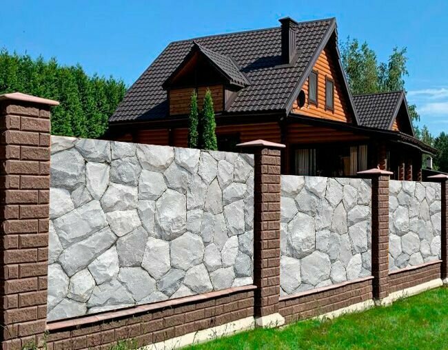 Фотосетка для забора и фасада 3 х 2 м с люверсами / Камни 7