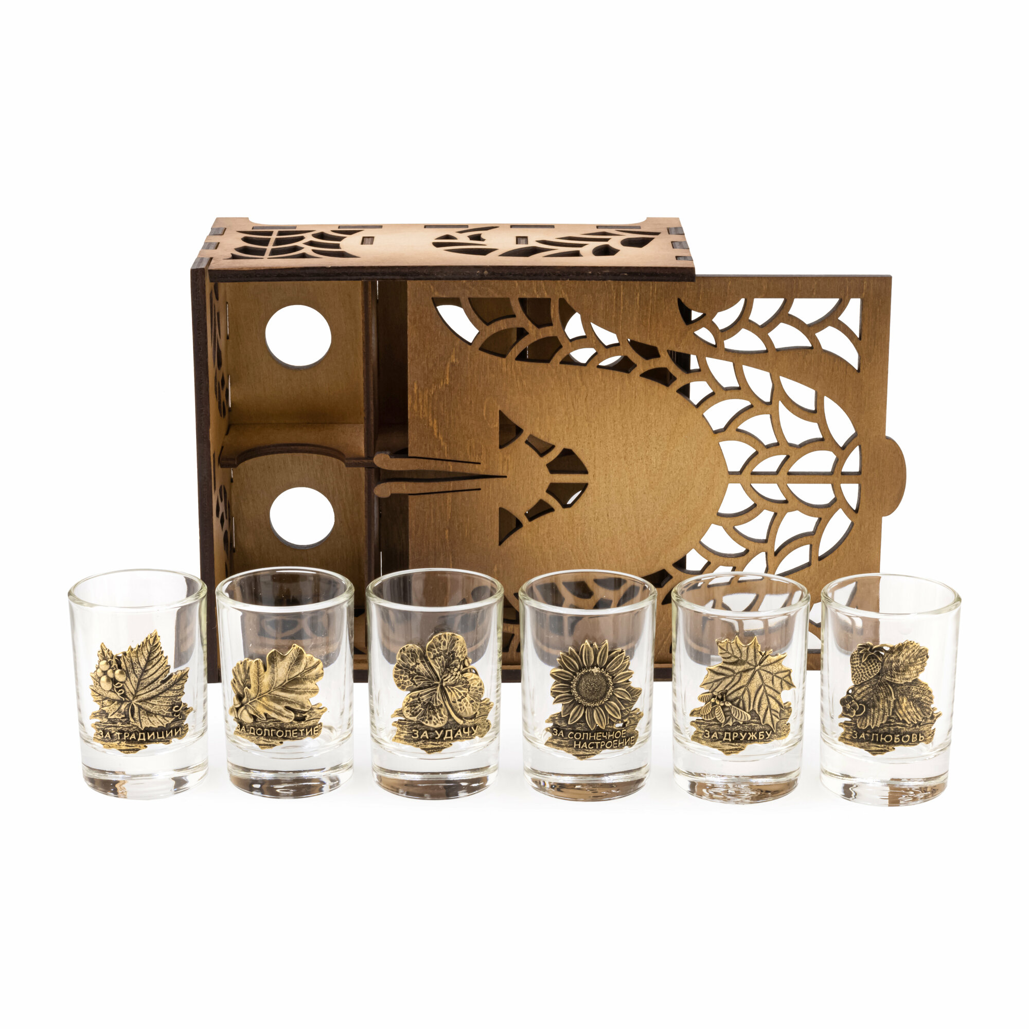 Набор рюмок 6 соток (ВхШхД 7см./5см./5см.)