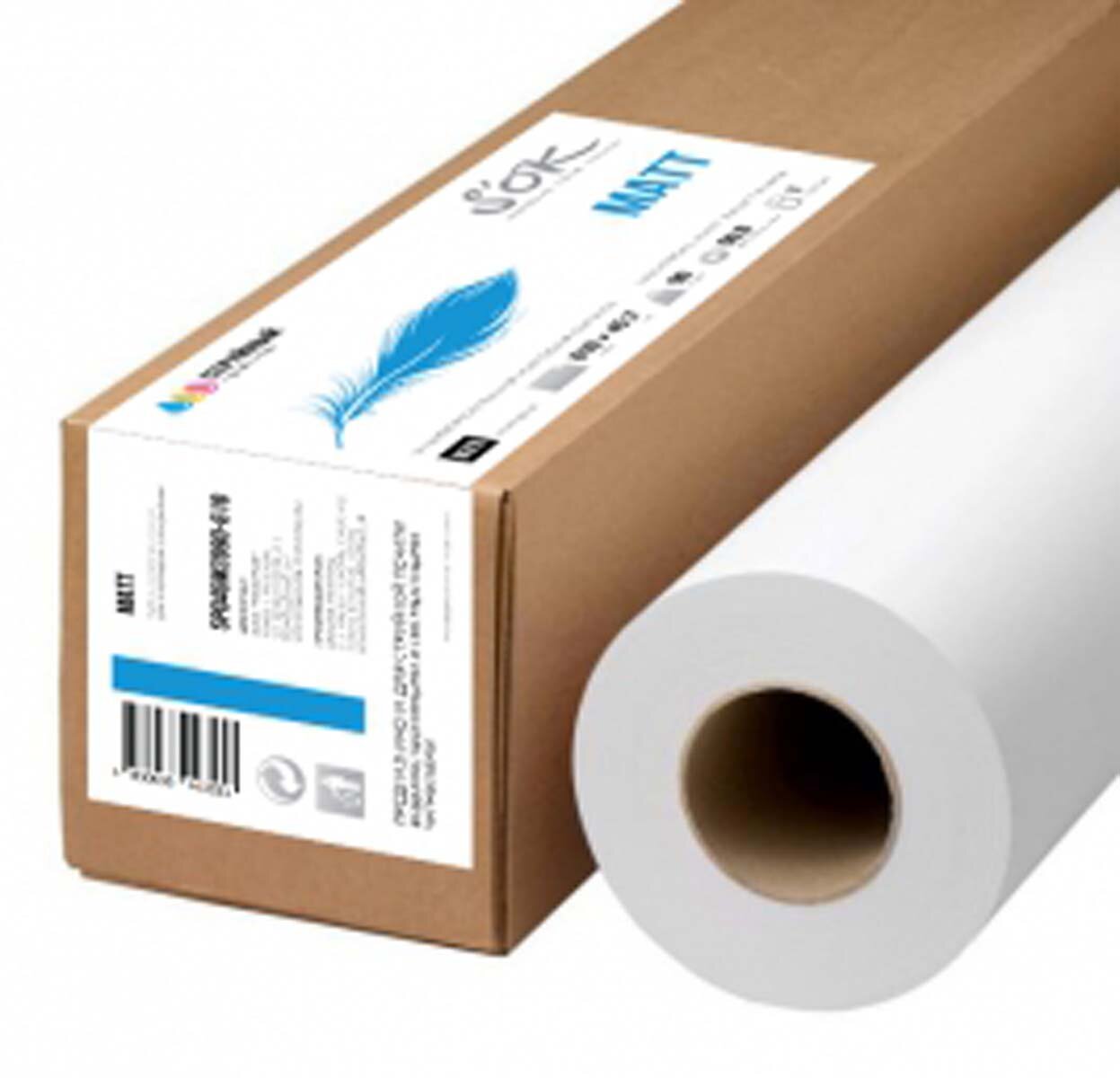 Бумага S'OK матовая для плоттеров с покрытием 24' A1 610х45,7м втулка 50,8 мм 90 г/кв. м 1 рулон