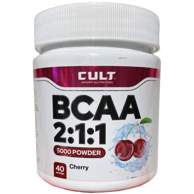 Cult BCAA 2:1:1 5000 Powder - 200 грамм, вишня