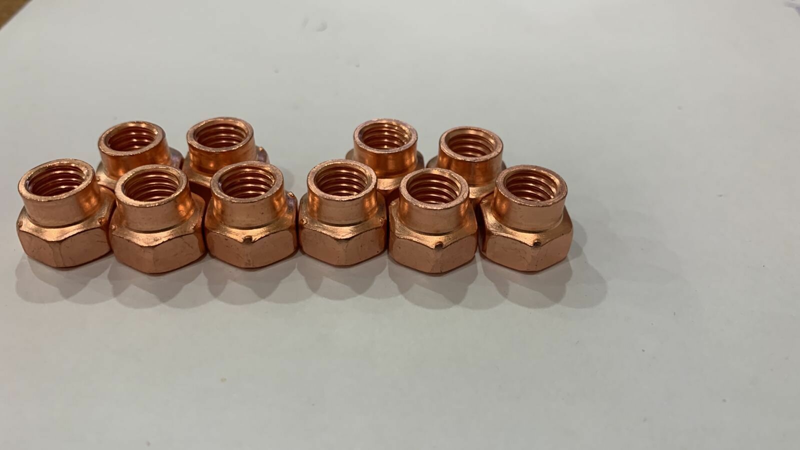 Гайка M8 коллектора омедненная ВАЗ 2108-099, 2110-12 комплект 10 шт.