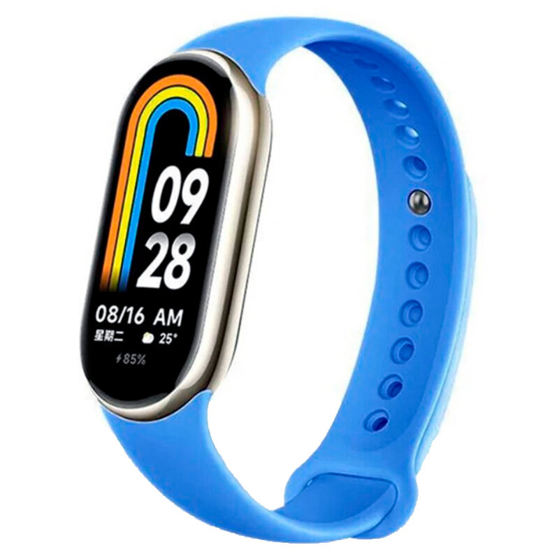 Ремешок на руку для Mi band 8/9, силиконовый, синий