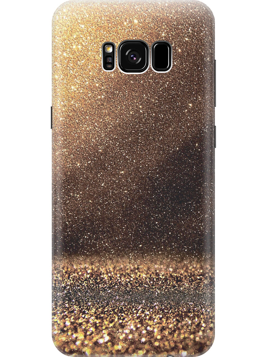 Силиконовый чехол на Samsung Galaxy S8+, Самсунг С8 Плюс с принтом "Золотая пыль"