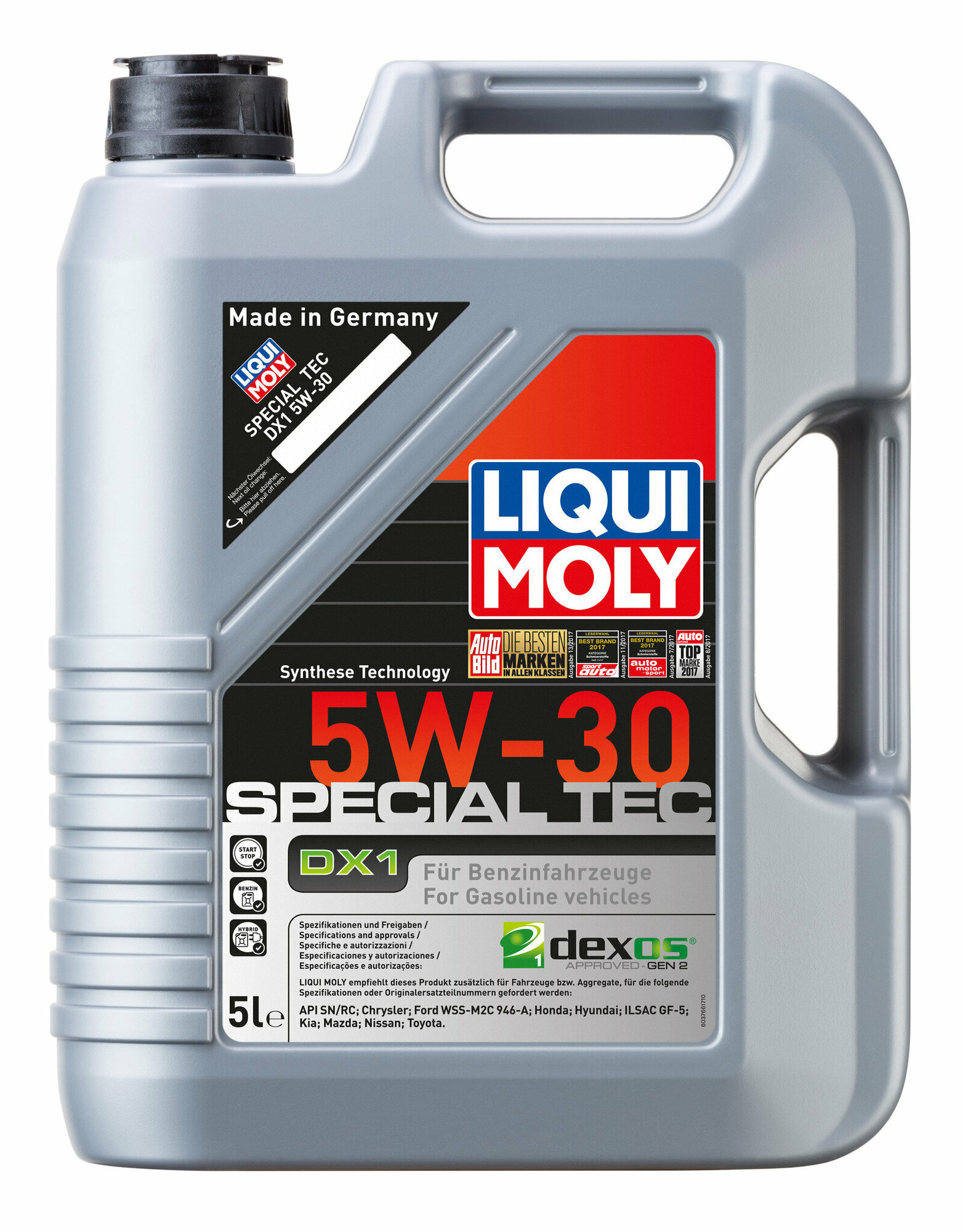 LIQUI MOLY Моторное масло Liqui Moly Special Tec DX1 5W30 hc-синтетическое 5л