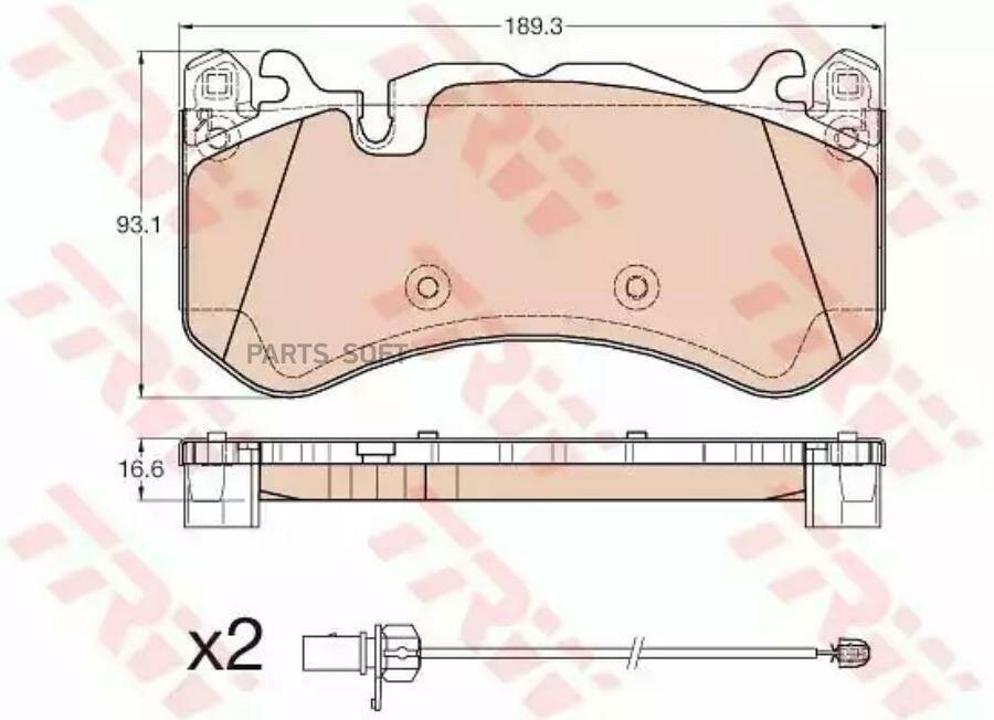 GDB1977 TRW Колодки дисковые тормозные колодки , комплект для Audi A6