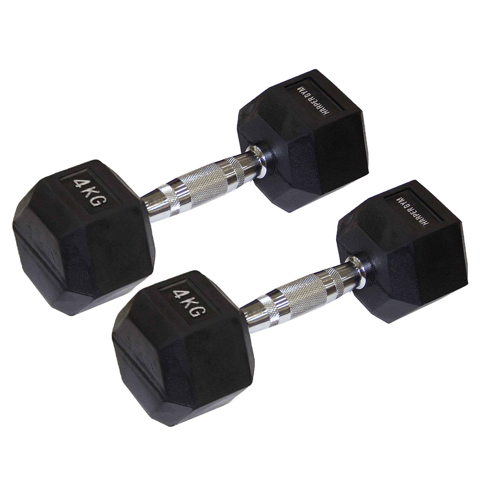 Набор гантелей шестигранных обрезиненных Harper Gym Pro Series NT162 (2шт) 4 кг