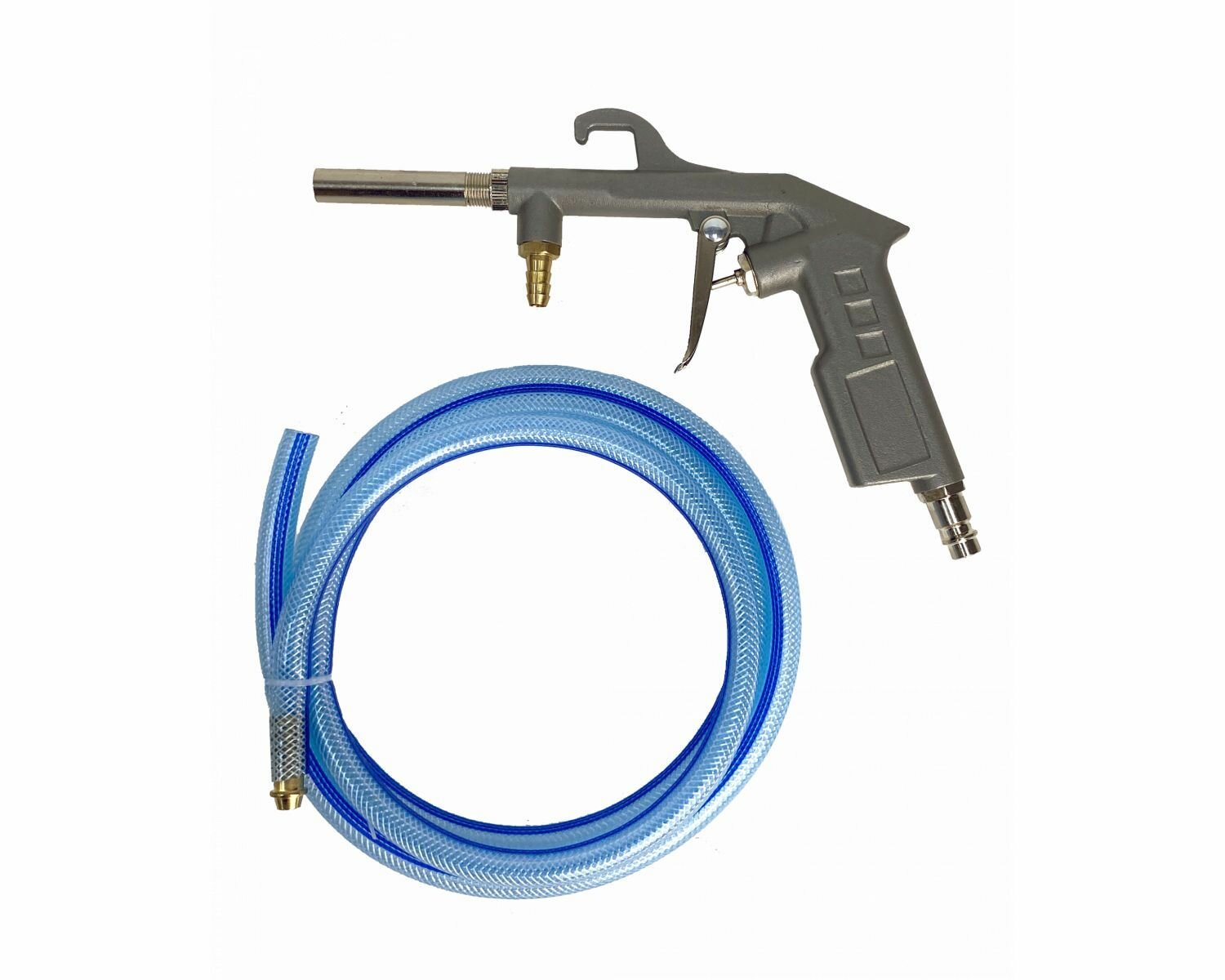 Пневмопескоструйный пистолет с шлангом BGSB 166B для возд. компрессора 8атм, 300л/мин, длина сопла 10 мм