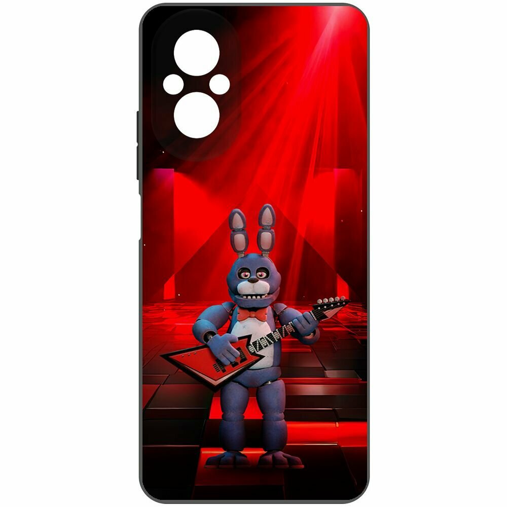 Чехол-накладка Krutoff Soft Case фнаф (FNAF) - Бонни с гитарой для Realme C67 черный