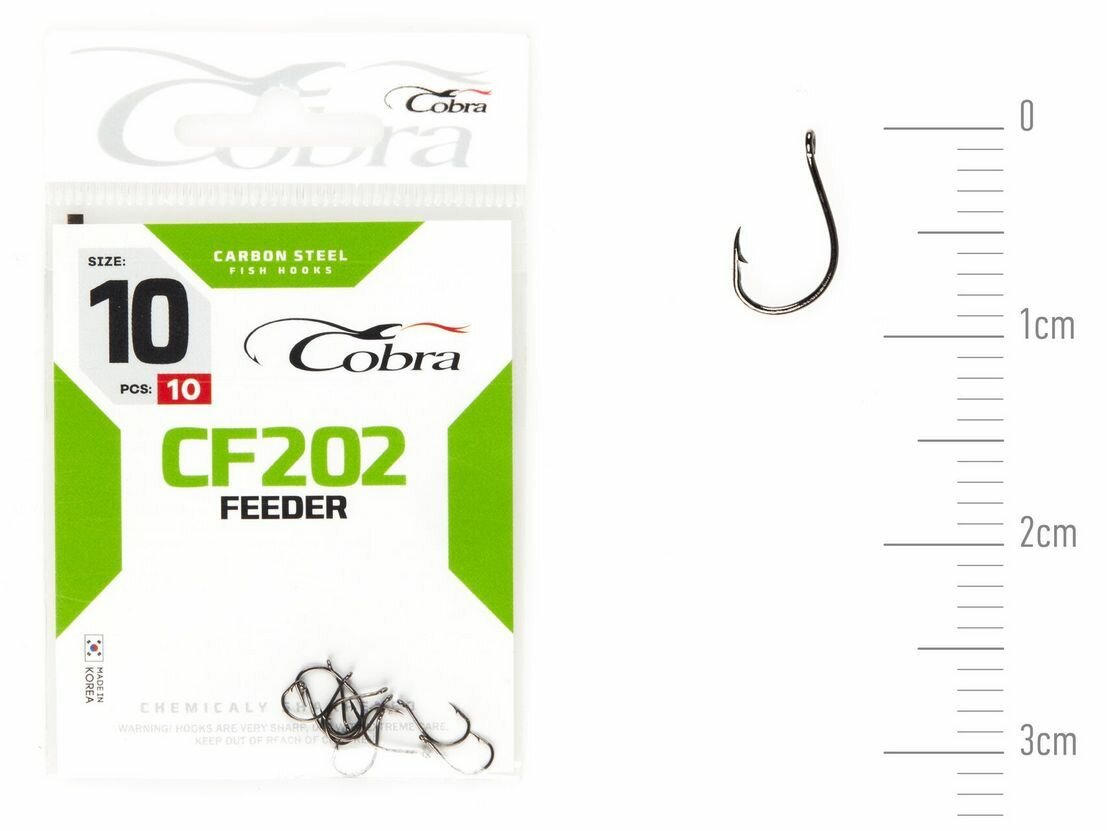 Крючки Cobra FEEDER сер. CF202 разм. 010 20шт.