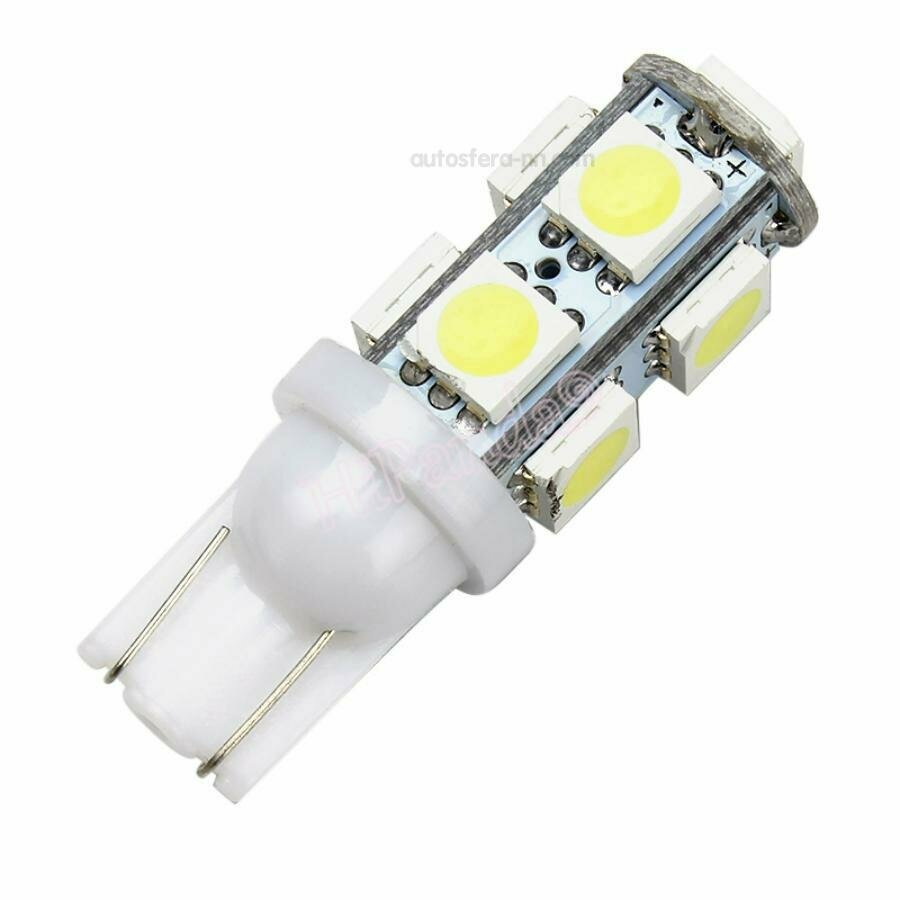 MAYAK 12T10W10SMD5630 Лампа светодиодная сигнальная W5W W2.1x9.5d White 12V цена за шт.