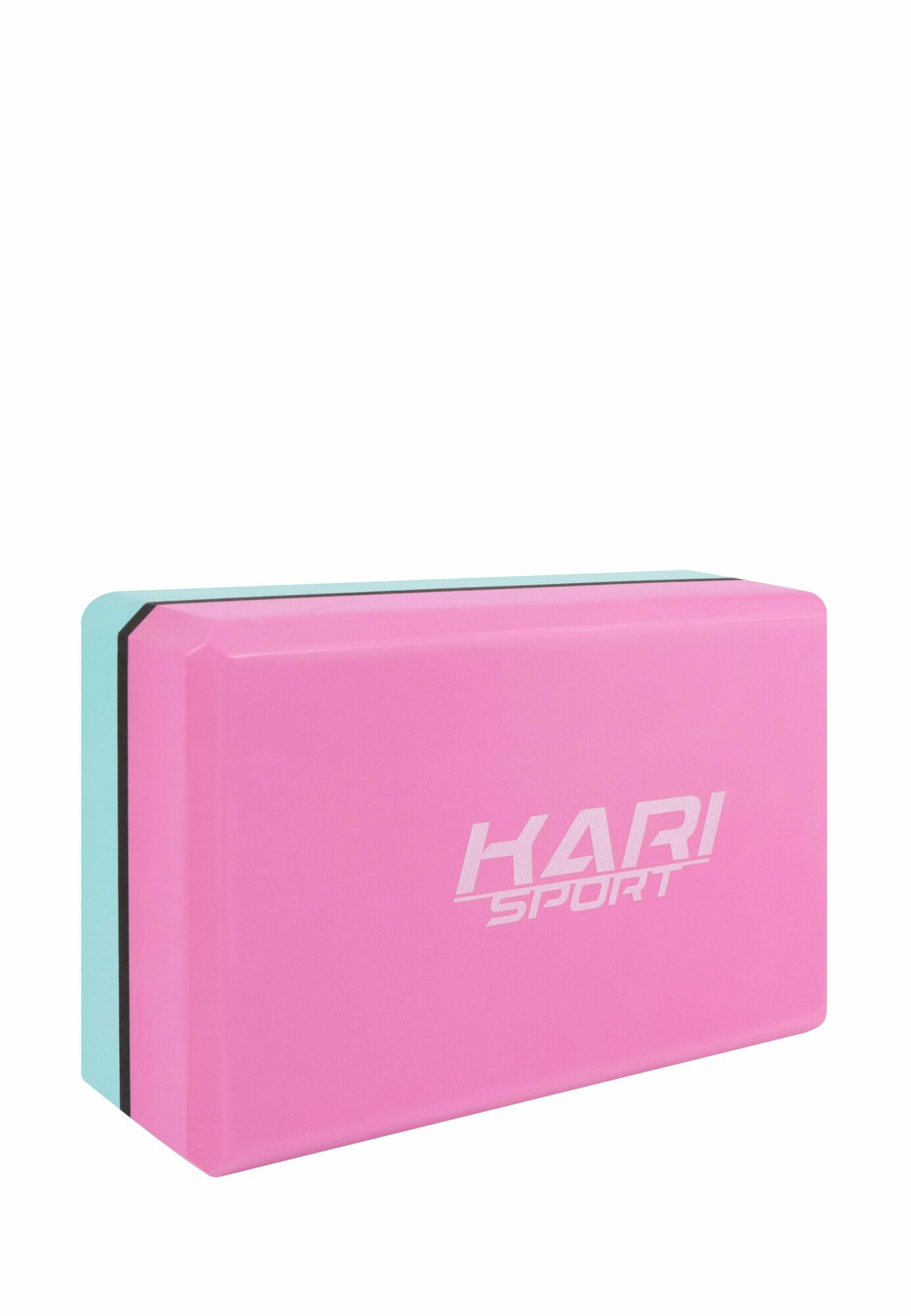 Блок для йоги kari, цвет розовый, голубой
