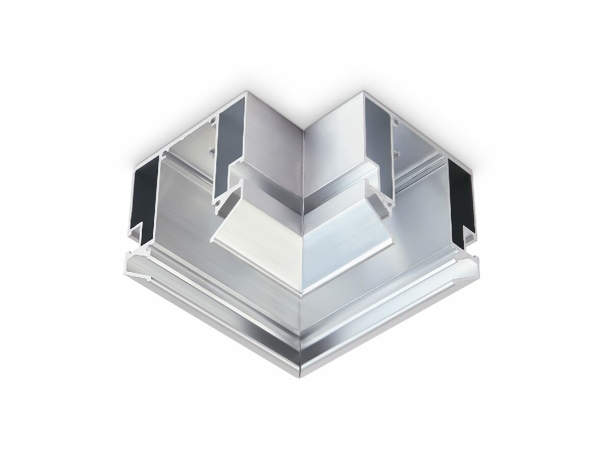 Коннектор Ambrella Light GL3390 угловой, для магнитных трековых светильников, алюминиевый, серебристый
