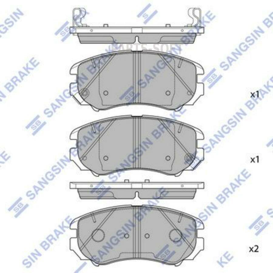 Тормозная колодка Chery Tiggo T15 7 Pro (20-) SP2556 Sangsin brake арт. SP2556