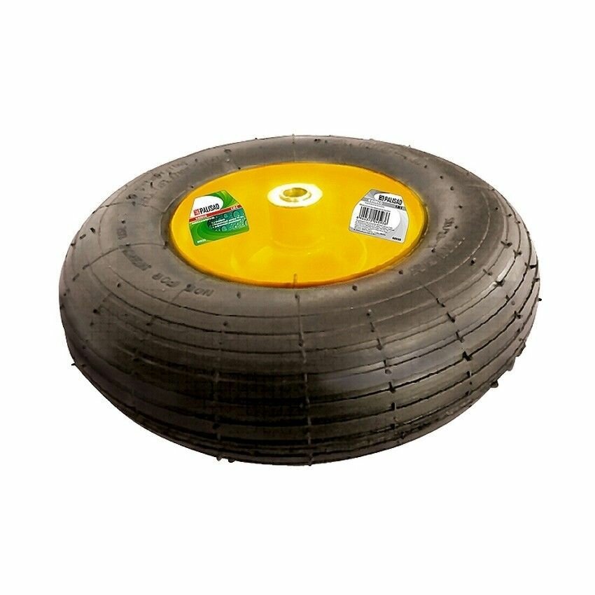 Колесо пневматическое, 4.00-6, D 325 мм, внутренний подшипник D 16 мм, длина оси 100 мм Palisad 68938