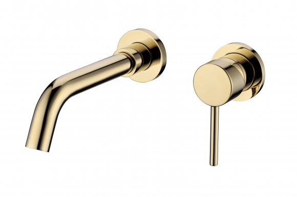 Смеситель для раковины скрытого монтажа Grocenberg GB511GO золото