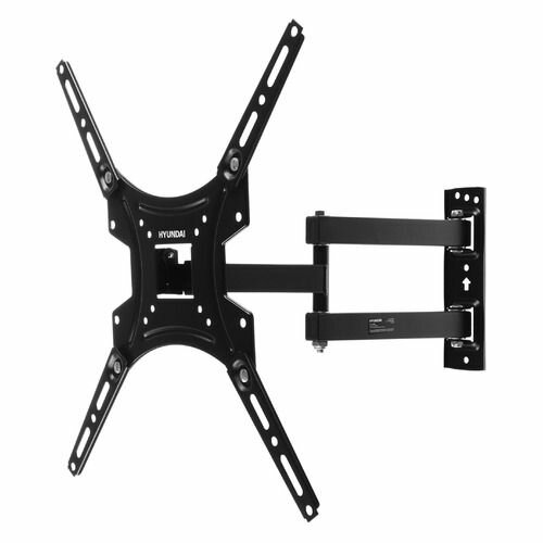 Кронштейн для телевизора Hyundai GL-N3, 20-65", настенный, поворотно-выдвижной и наклонный, черный [hma65fs325bk74]