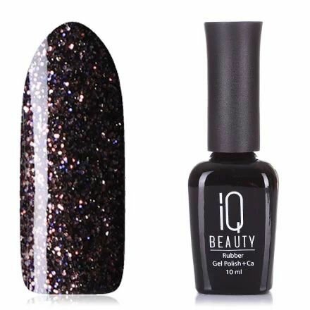 IQ Beauty, гель лак каучуковый Royal black, 089, 10 мл