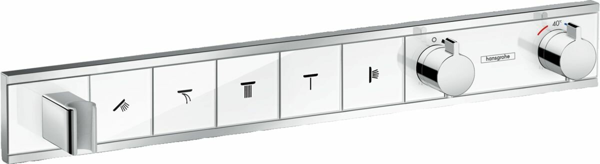 Термостат для душа (внешняя часть) Hansgrohe RainSelect для 5 потребителей, белый/хром (15358400)