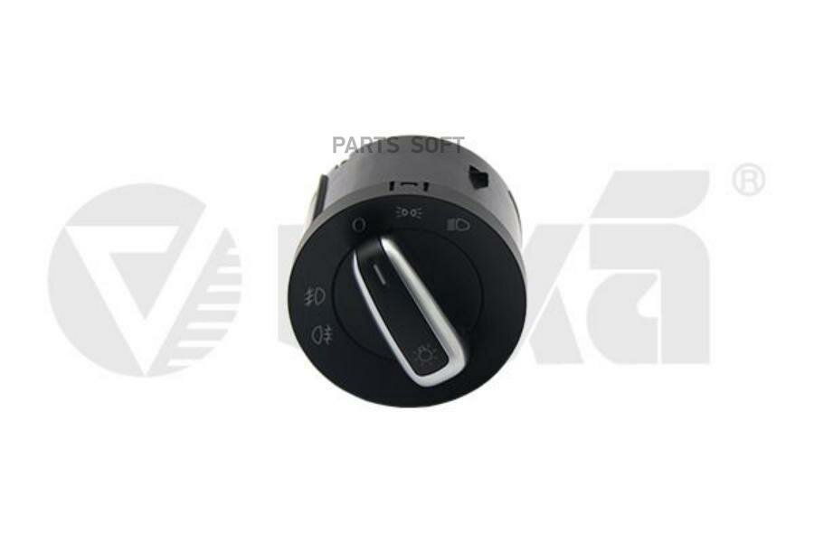 99410745101 VIKA Переключатель света фар VW Amarok/Caddy IV/Golf 6/Passat B7/Tiguan/Polo V Sedan 05-> (хром) с ПТФ