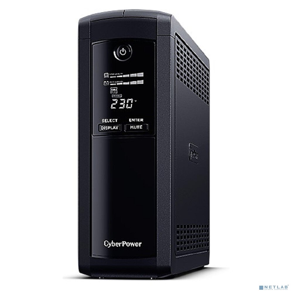 ИБП CyberPower VP1200EILCD {Line-Interactive, Tower, 1200VA/720W USB/RS-232/RJ11/45 (4 + 4 С13), 12В/7,2 Ач х 2}