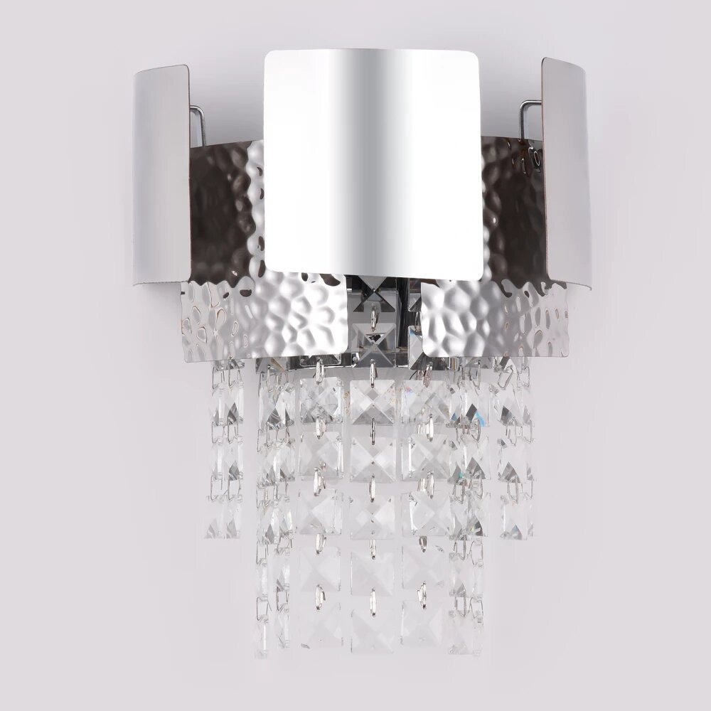Настенный светильник с хрусталем TR5250/2 SL/CL серебро/прозрачный E14/2 max 40W 270*240*150