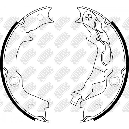 Колодки тормозные барабанные Nibk FN0680, 4 шт