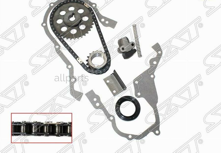 SAT TK-TY108-A Комплект замены цепи ГРМ TOYOTA 4K/5K/7K 88-