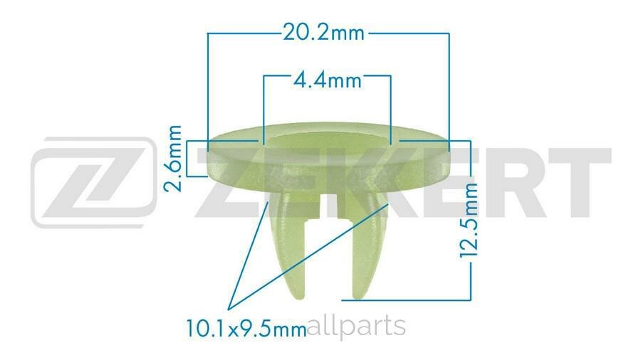 ZEKKERT BE-3506 Клипса крепёжная Ford VAG (миним. кол-во заказа 10 шт)
