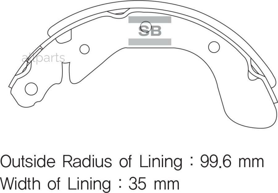 SANGSIN BRAKE SA129 Колодки тормозные барабанные - комплект 4шт (цена за комплект)