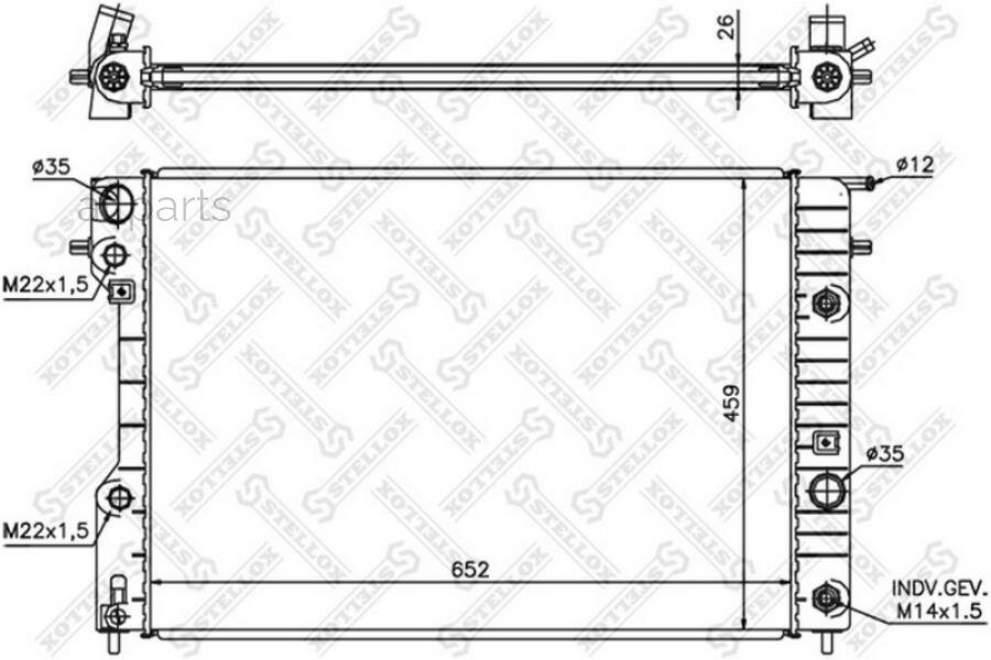 STELLOX 10-25065-SX Радиатор системы охлаждения
