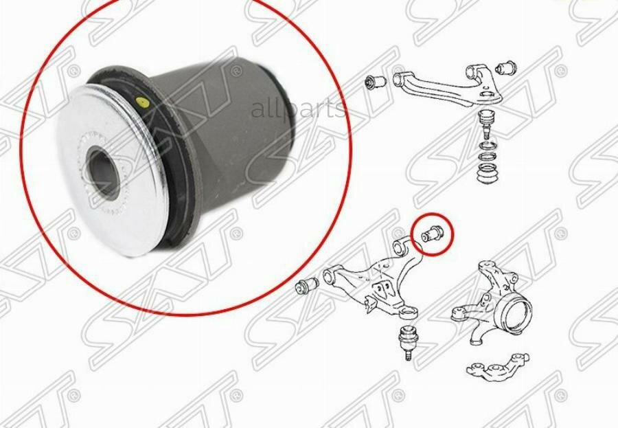 SAT ST-48655-0K010 Сайлентблок рычага Toyota Hilux Pick Up 04-20 / Land Cruiser Prado 02-09