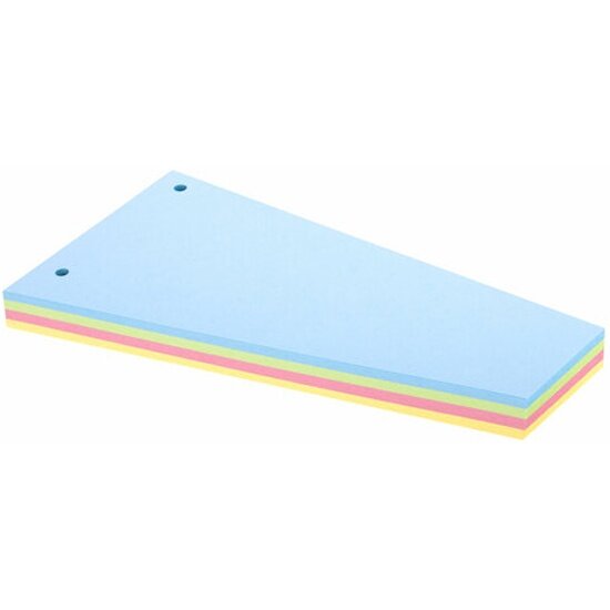 Разделители листов Brauberg (трапеция 230х120х60 мм) картонные, комплект 100 штук, ассорти,