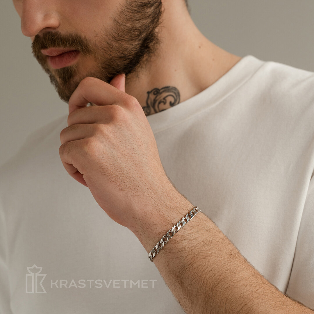 Браслет на плечо, серебро, 925 проба, родирование