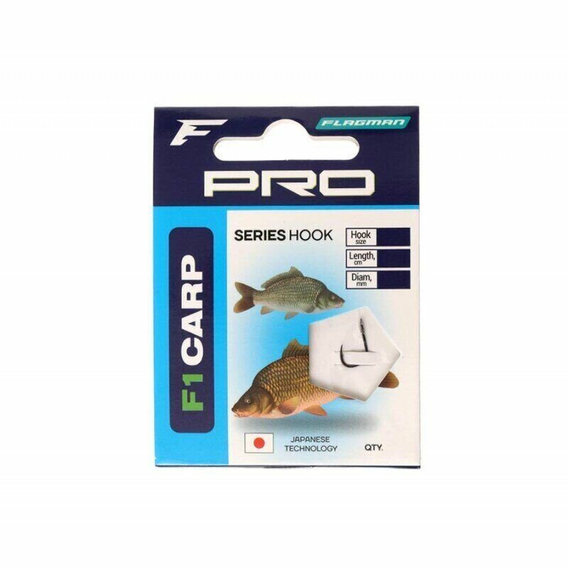 FLAGMAN Поводок готовый Pro F1 Carp Hooks N14 7шт.