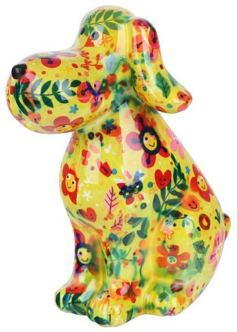 POMME PIDOU Собака Тоби (жёлтая с цветками и листьями)