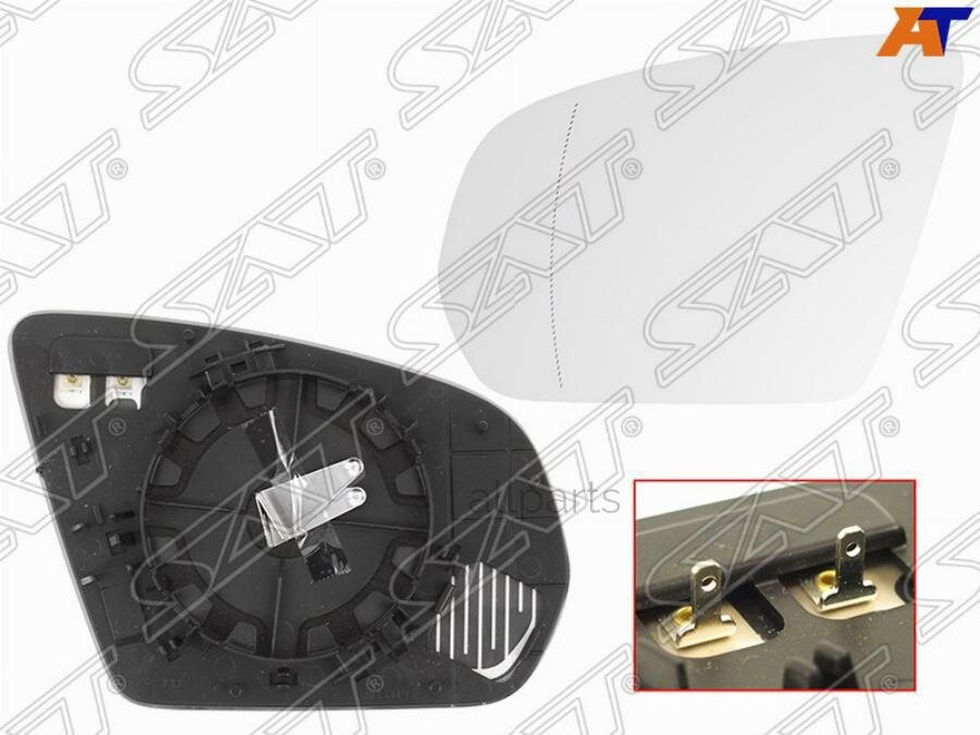 SAT ST-MD12-940G-2 Полотно зеркала Mercedes-Benz E-Class 16-20 / S-Class 13-20 (Слева/ Обогрев/ асферическое)