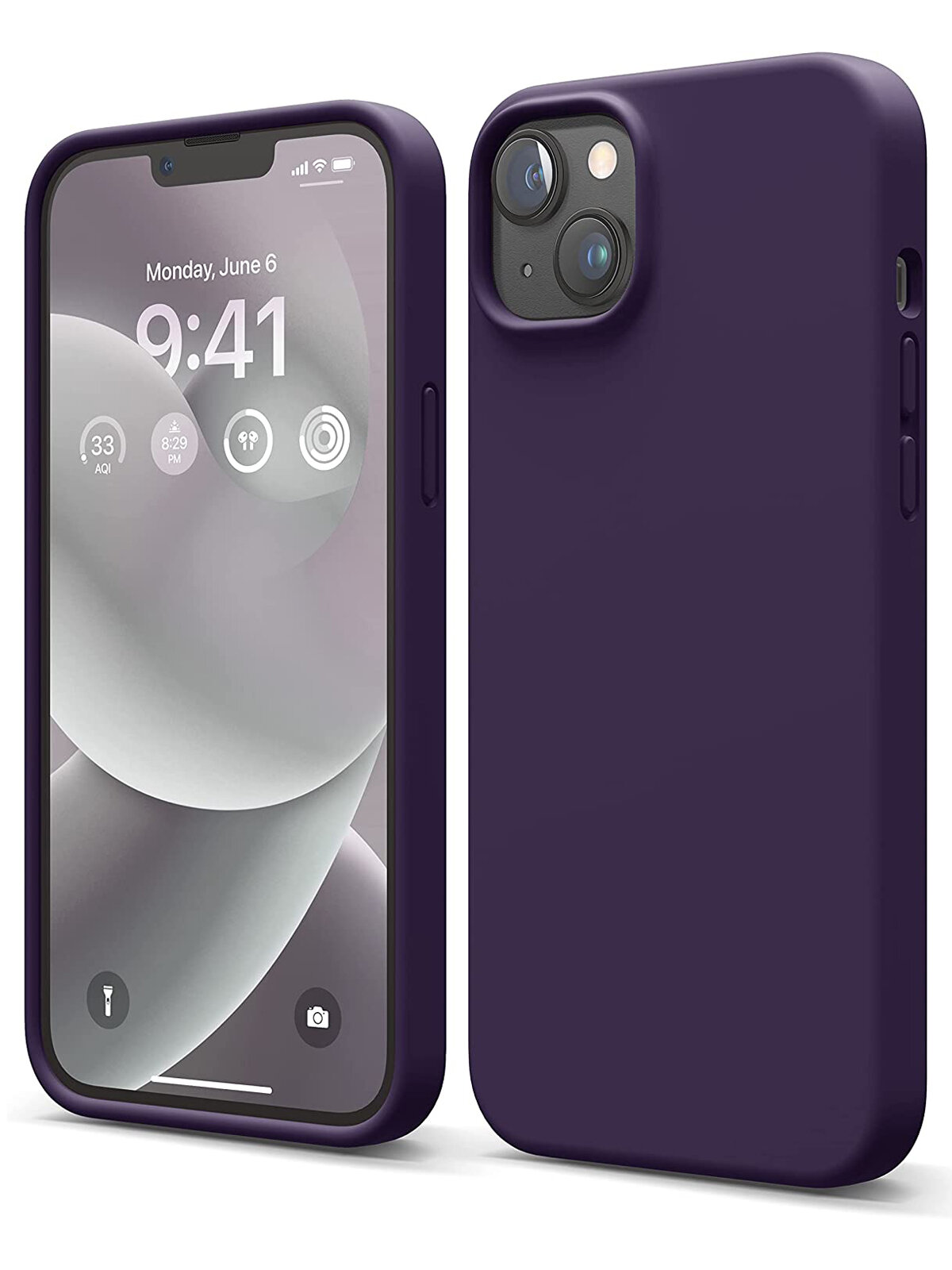 Elago для iPhone 14 Plus чехол Soft silicone (Liquid) Dark Purple
