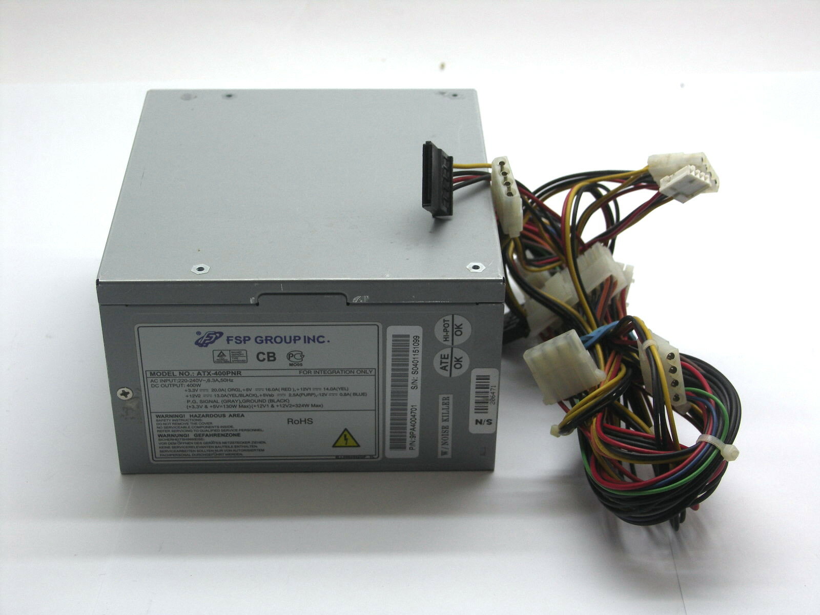 Блок питания 400W FSP ATX400N 24+4/2SATA/120fan ATX