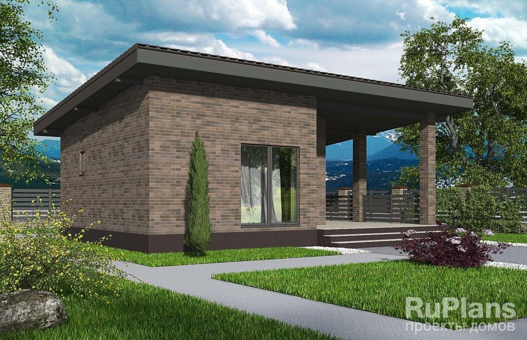 Баня с террасой (30 м2, 10м x 7м) Rg5711