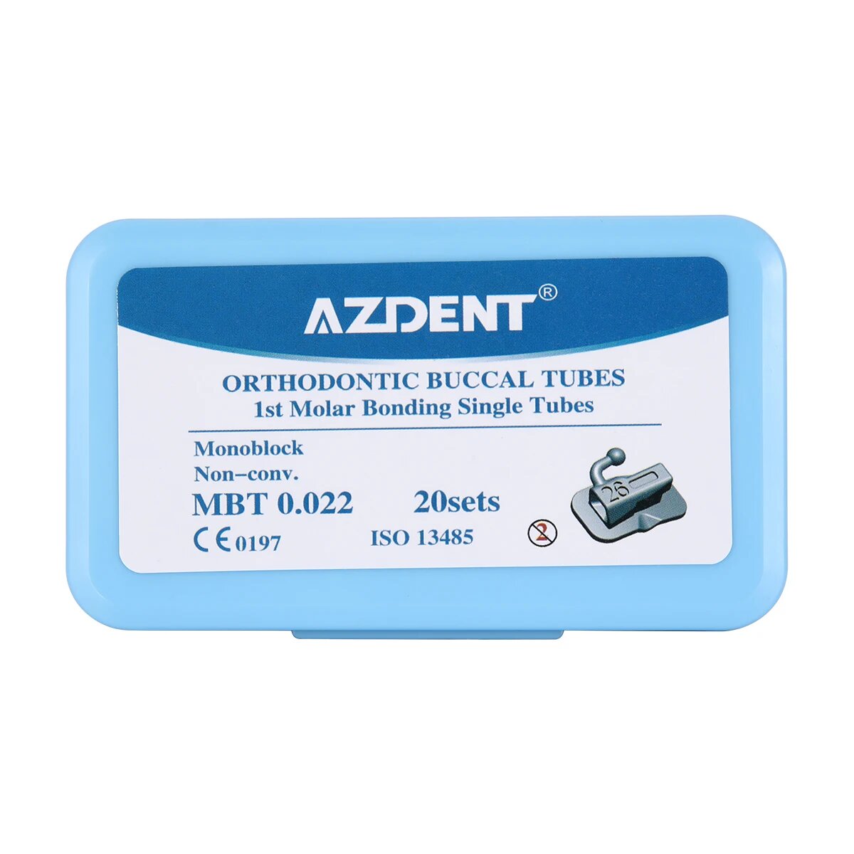AZDENT Ортодонтическая трубка для моляров MBT 0.022 20шт