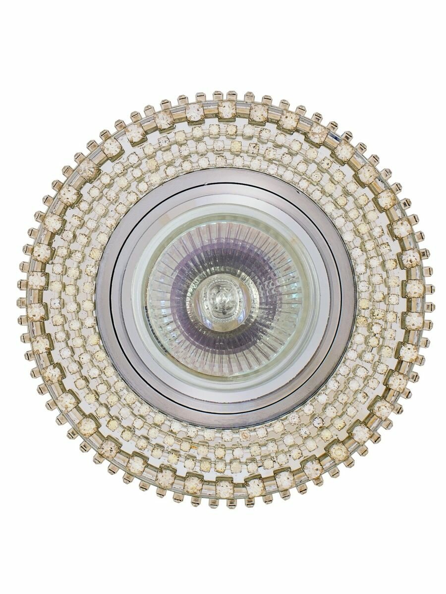 Светильник встраиваемый De Fran FT 515 MR16 50Вт ip20 стразы прозрачные